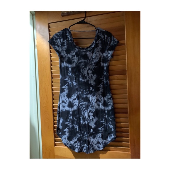 NOBO | Dresses | Black Grey Tie Dye Tshirt Dress | Poshmark